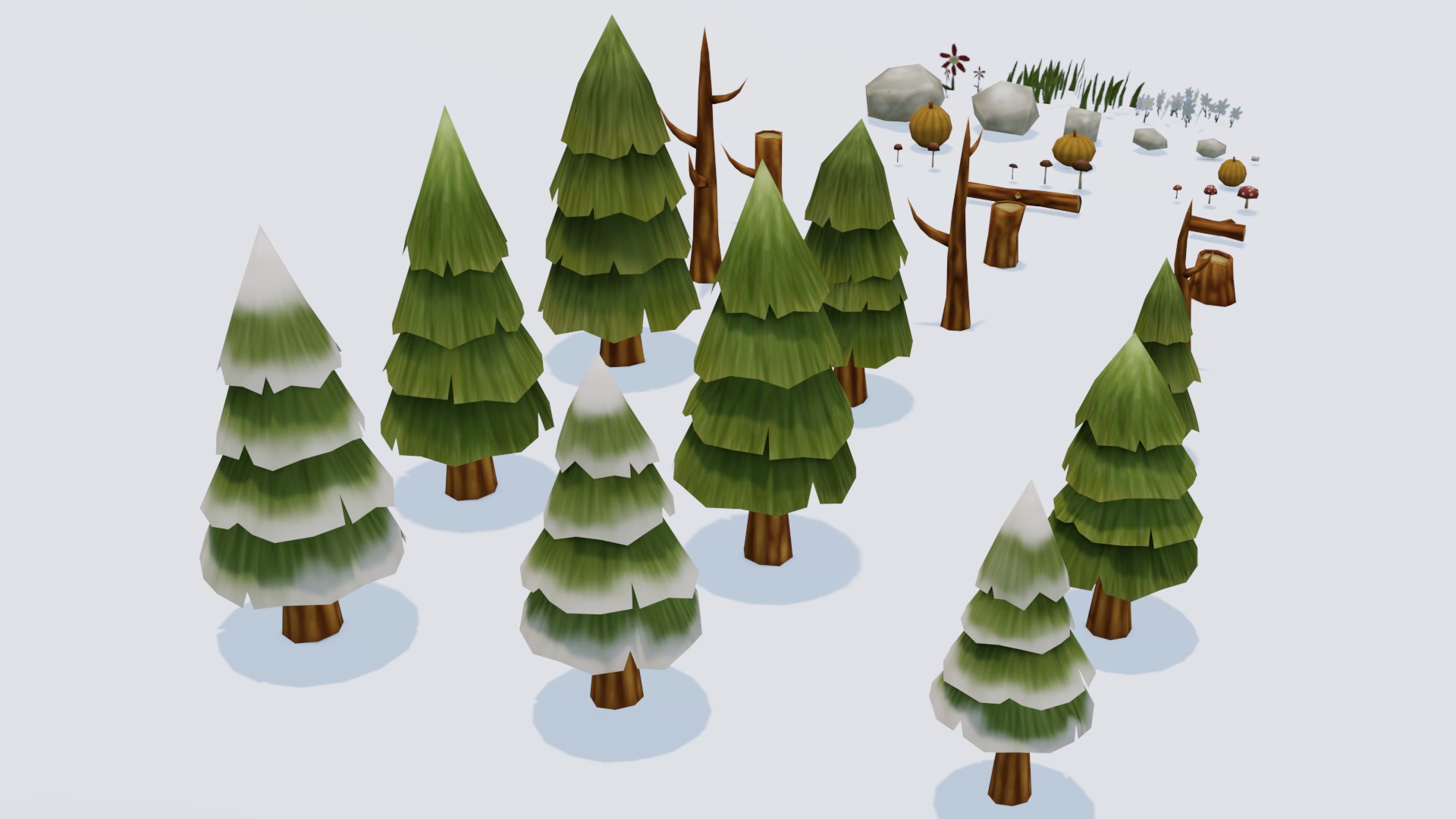 3D Forest Pine Pack - TurboSquid 1521753