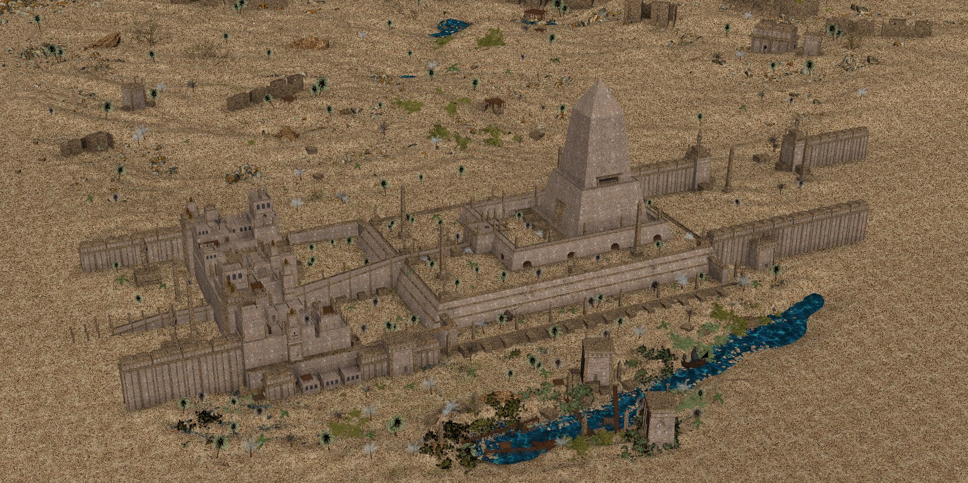3D Solar Temple Abu Gorab Environment - TurboSquid 2242111