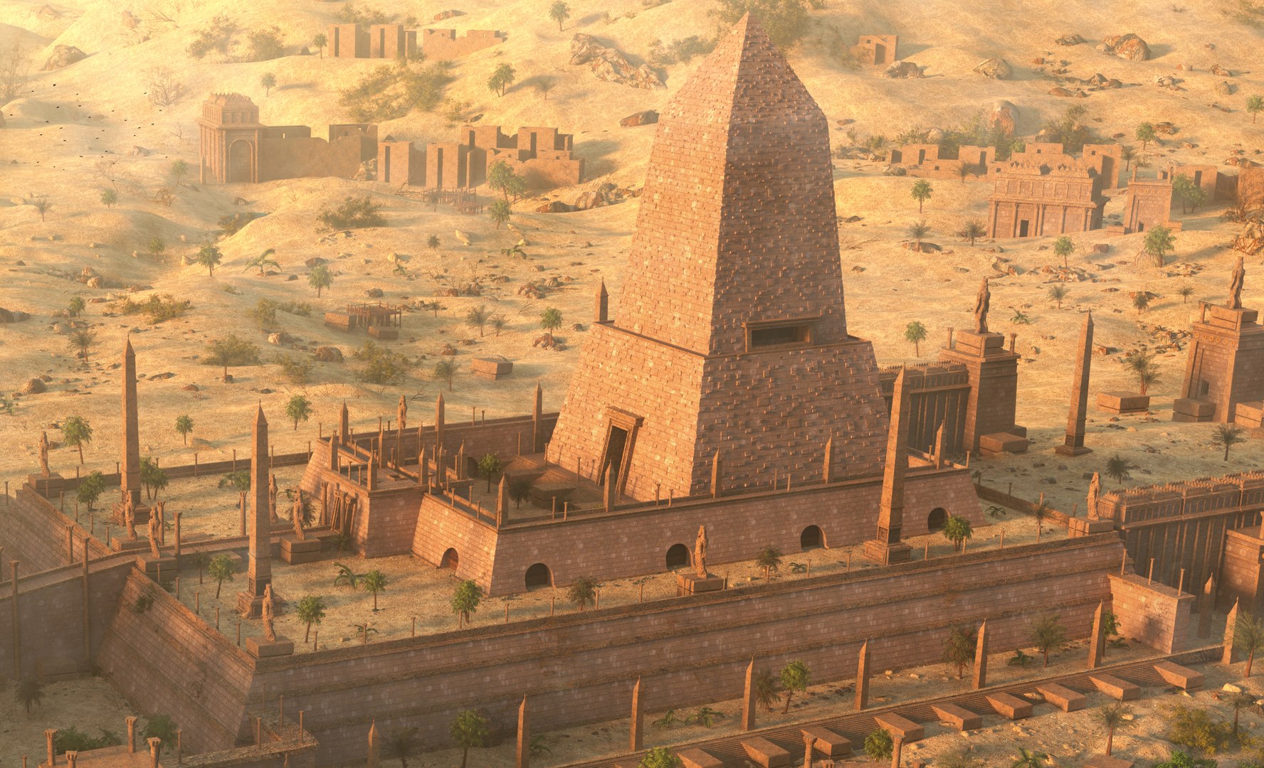 3D Solar Temple Abu Gorab Environment - TurboSquid 2242111