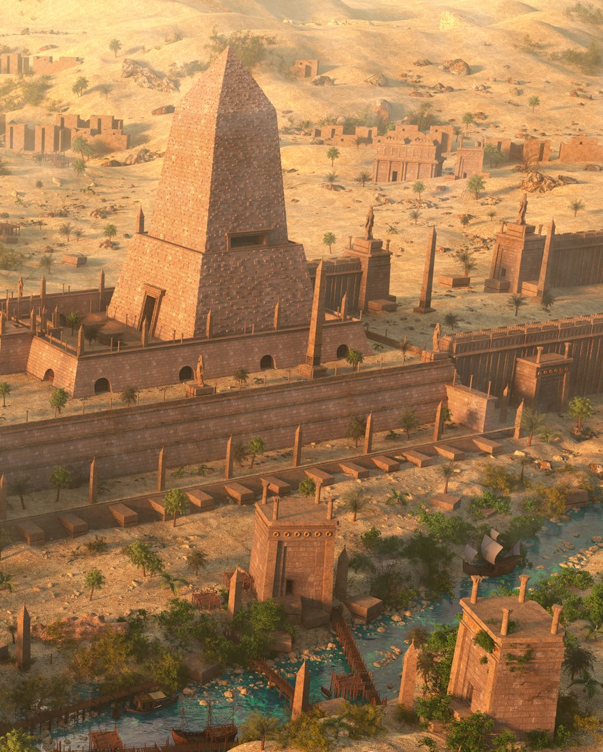 3D Solar Temple Abu Gorab Environment - TurboSquid 2242111