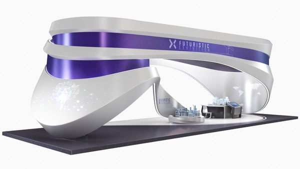 Futuristic Exhibition Stand 11 3D - TurboSquid 1900868