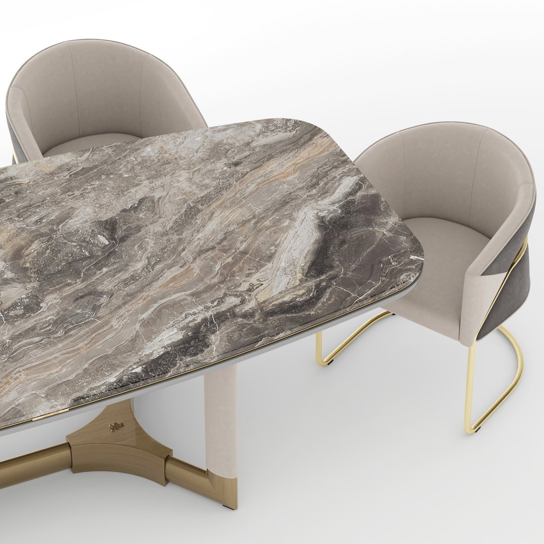 Visionnaire Morgan Mythica Dining Set 3D Model - TurboSquid 1991046