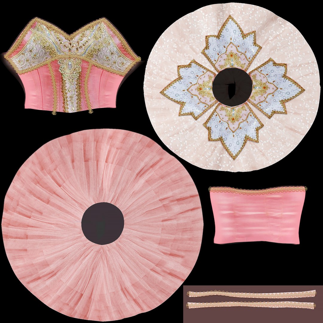 3D Ballerina Costume Model - TurboSquid 1928763