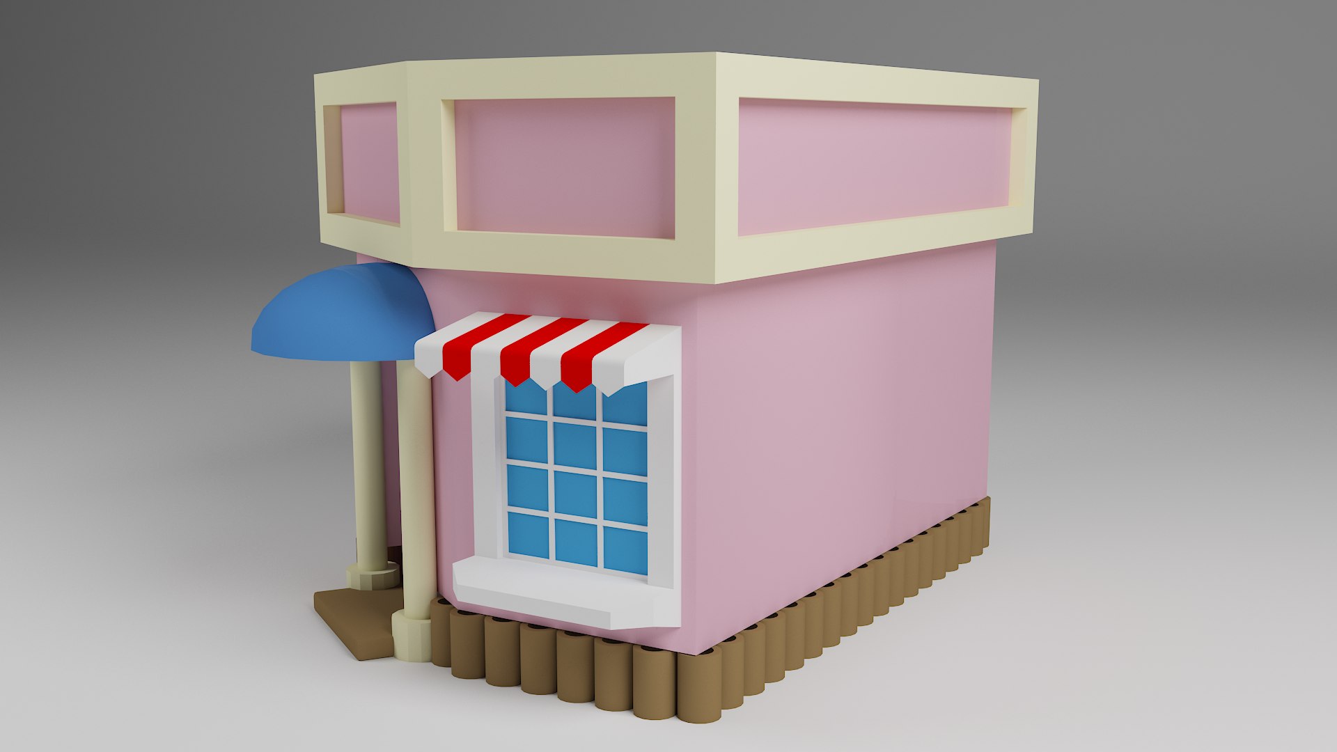CARTOON LOW POLY CAFE Model - TurboSquid 1957411