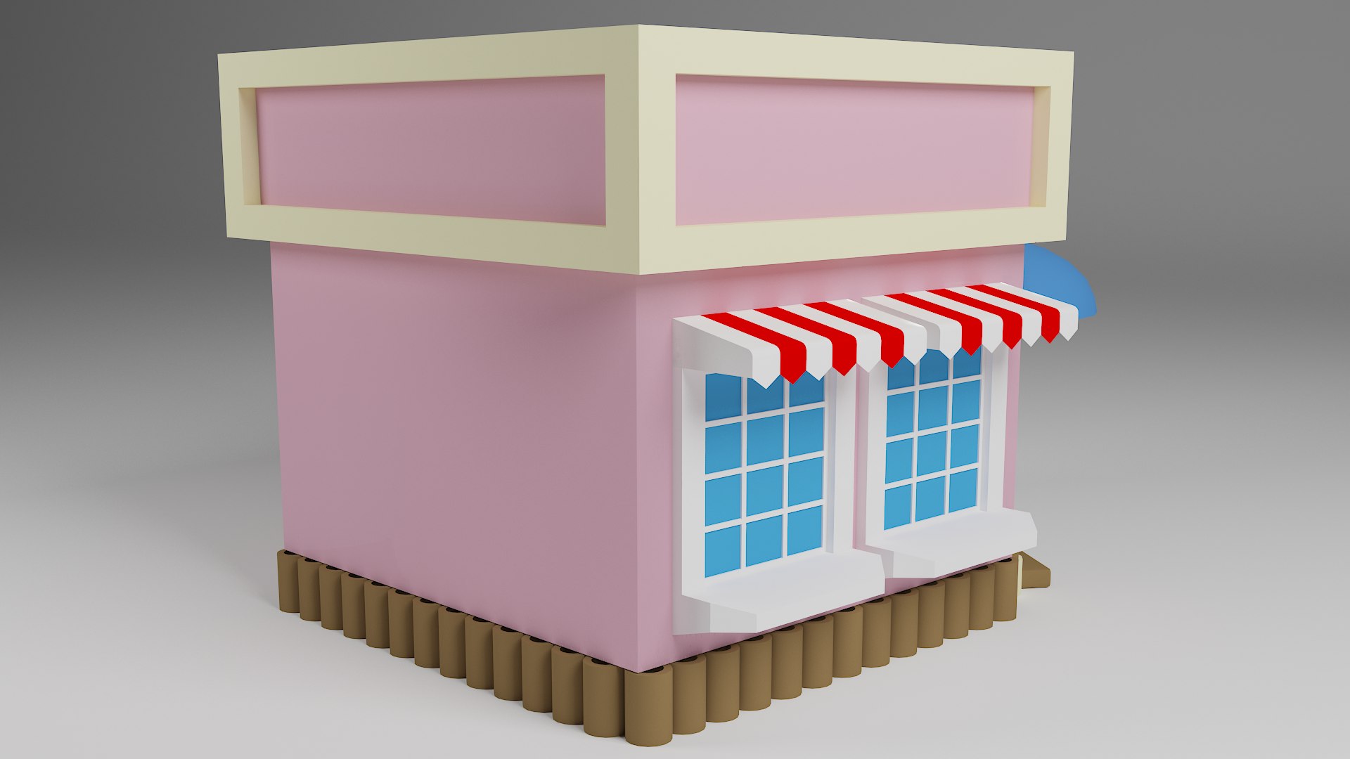 CARTOON LOW POLY CAFE Model - TurboSquid 1957411
