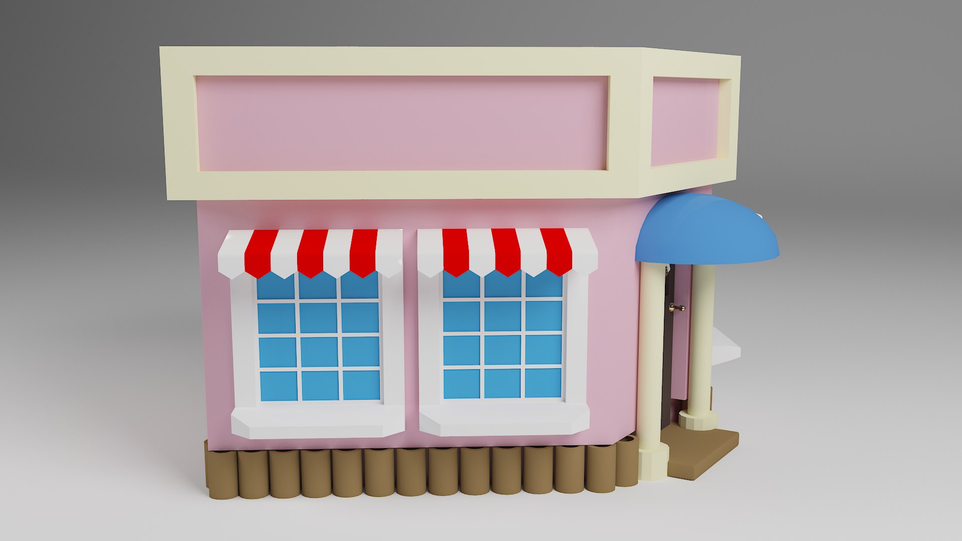 CARTOON LOW POLY CAFE Model - TurboSquid 1957411