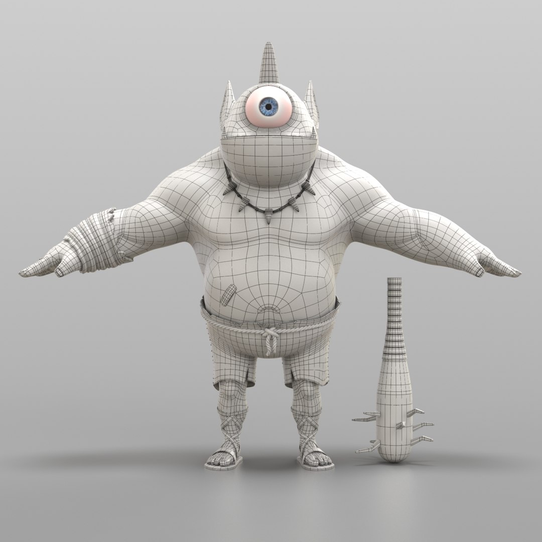 Cartoon cyclops model - TurboSquid 1343798