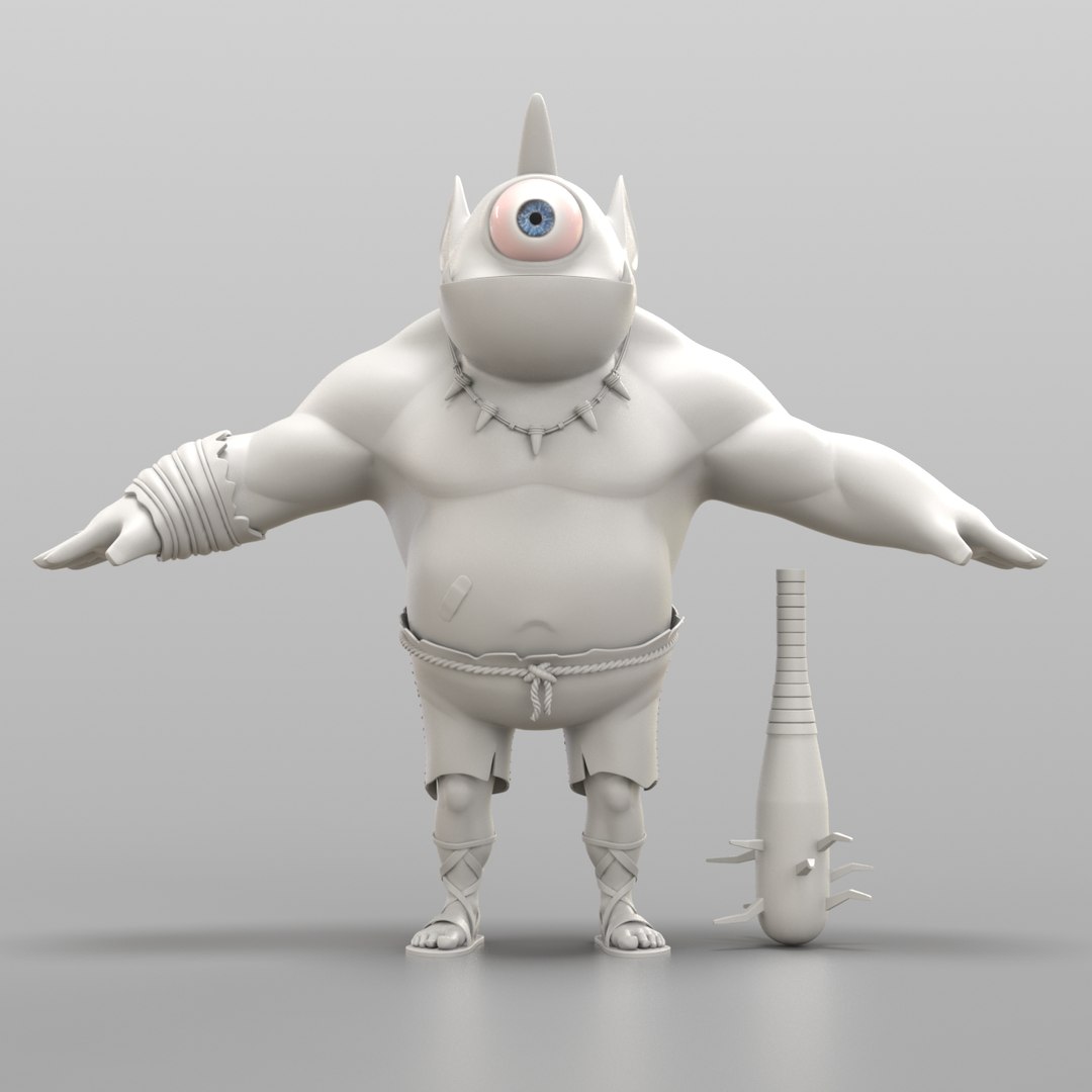 Cartoon cyclops model - TurboSquid 1343798