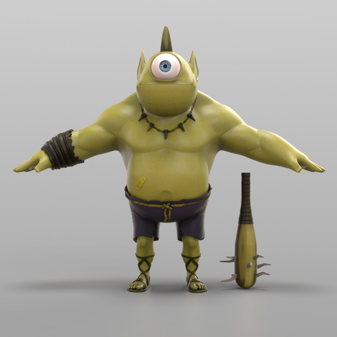 Cartoon cyclops model - TurboSquid 1343798