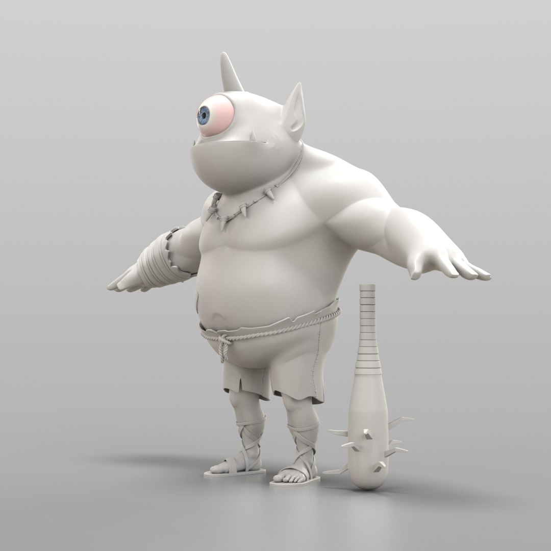 Cartoon cyclops model - TurboSquid 1343798
