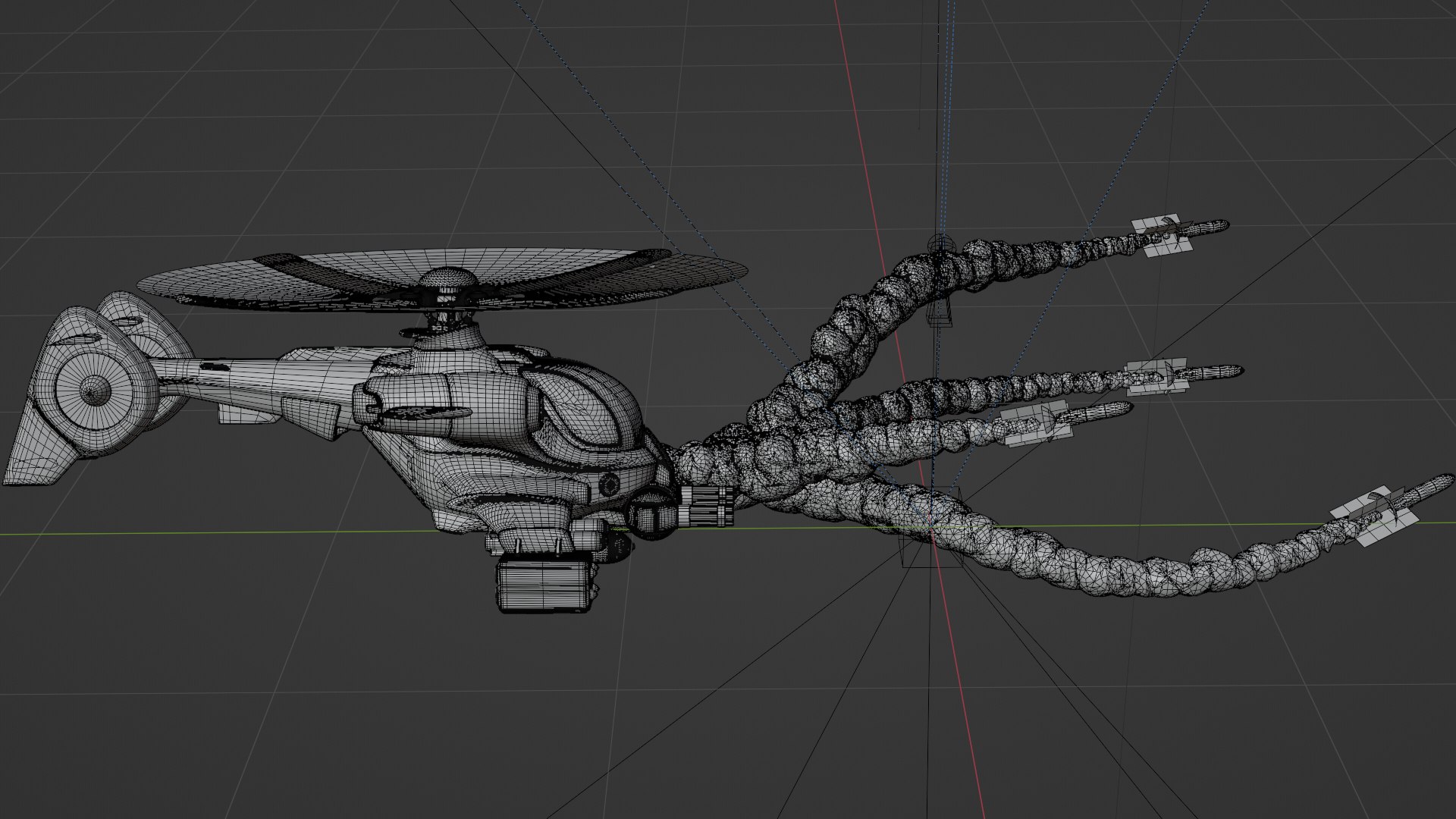 Helicopter B500 In Action 3D Model - TurboSquid 2284225