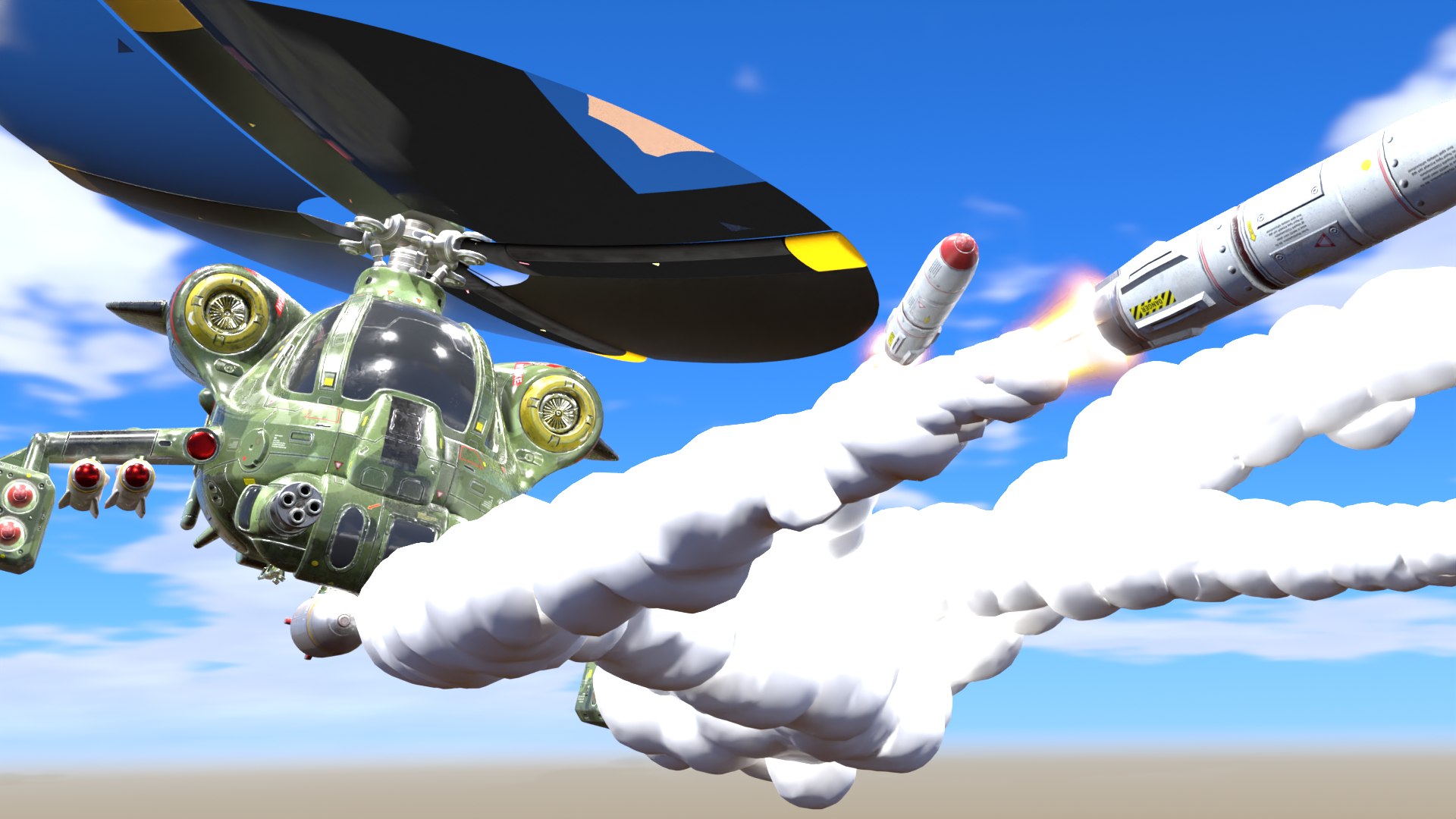 Helicopter B500 In Action 3D Model - TurboSquid 2284225