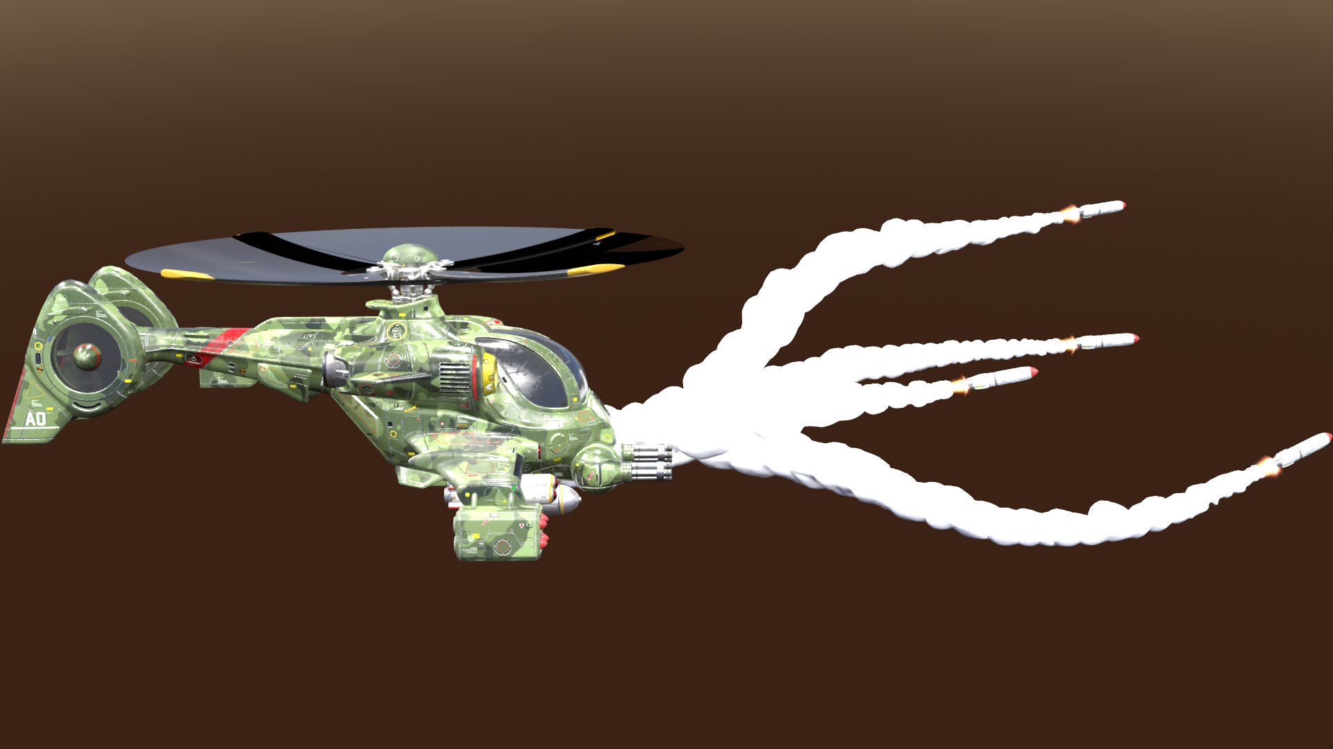 Helicopter B500 In Action 3D Model - TurboSquid 2284225