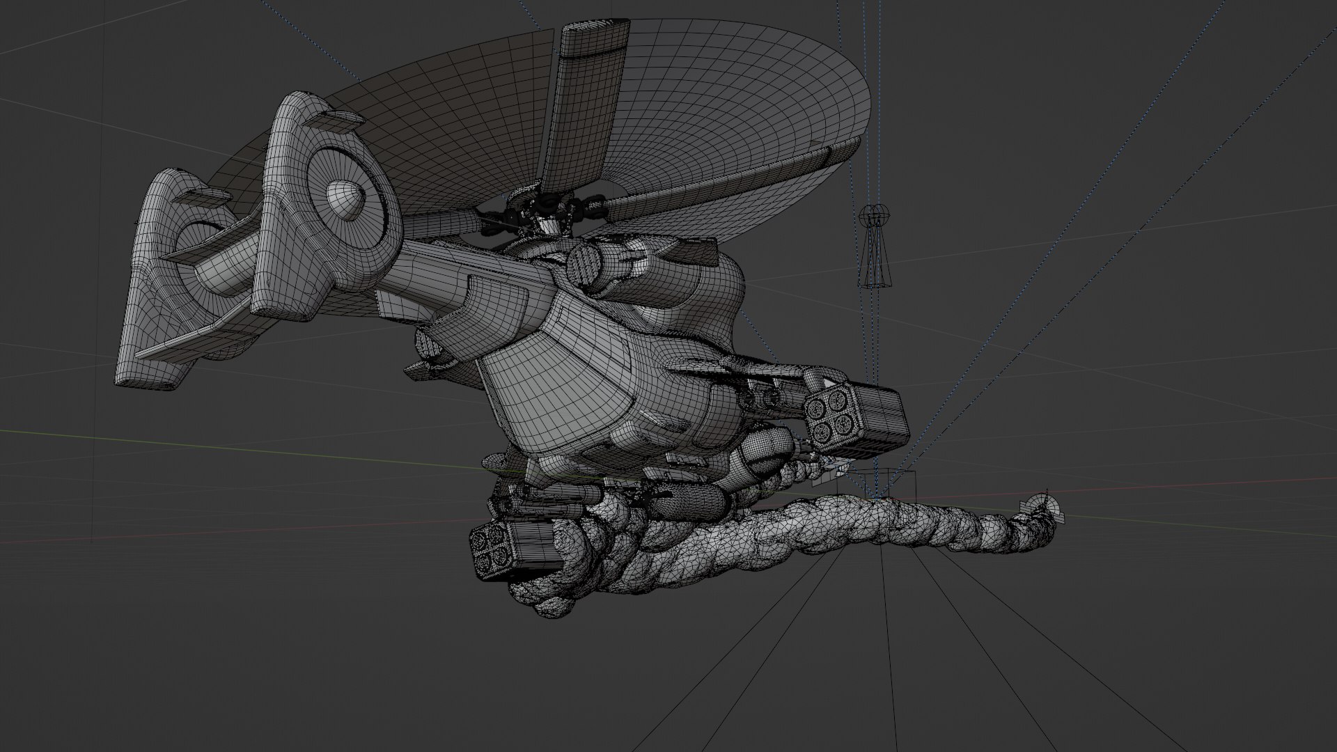 Helicopter B500 In Action 3D Model - TurboSquid 2284225