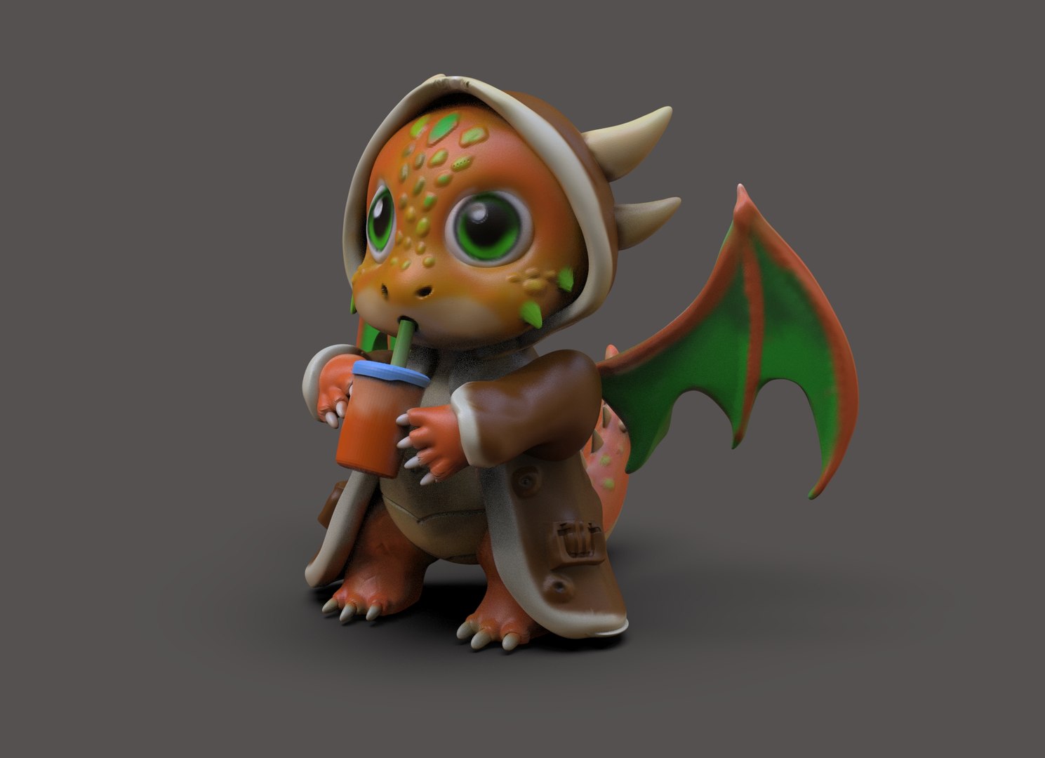 3D Cute Dragon - TurboSquid 2178513