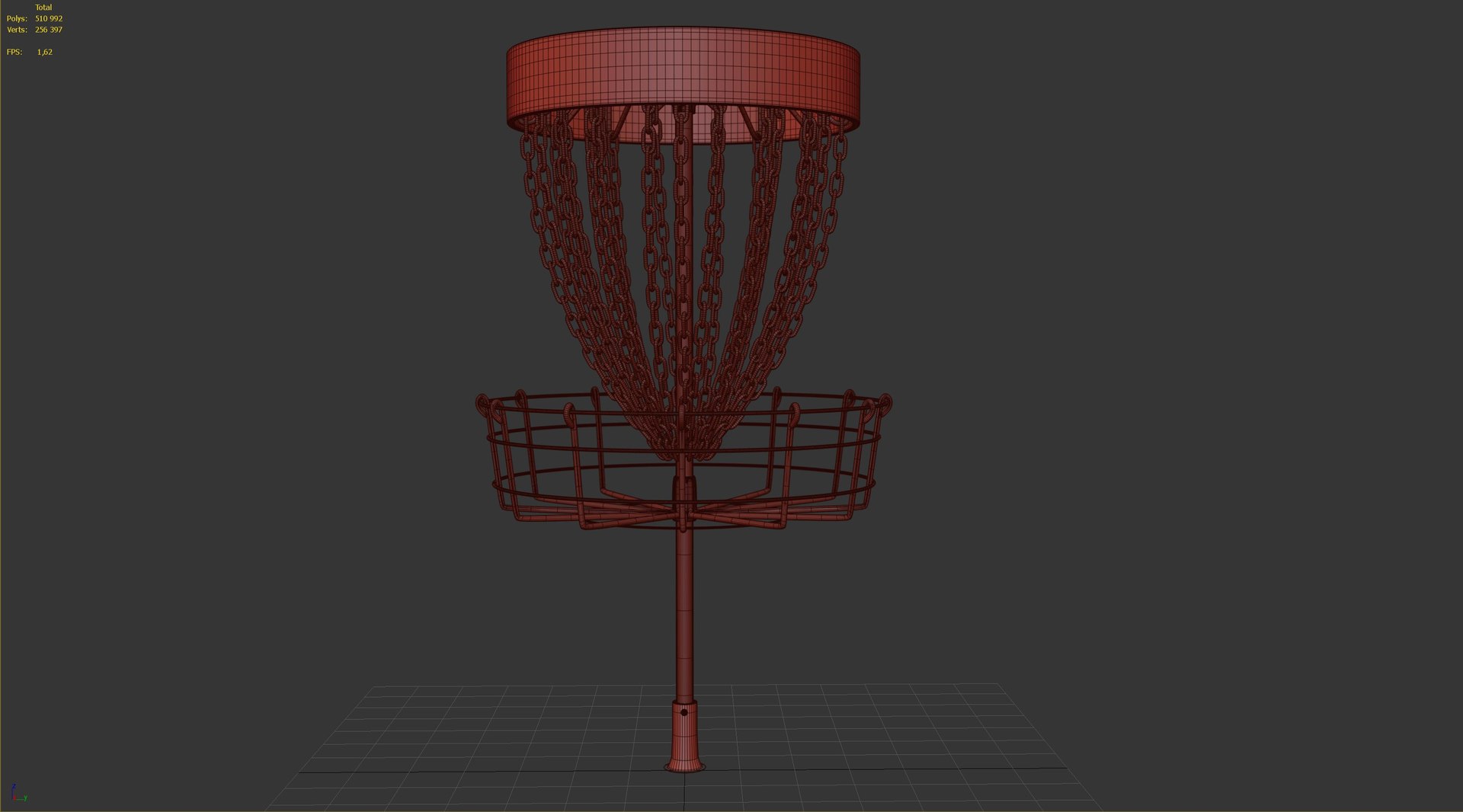 Discgolf basket 3D model - TurboSquid 1606588