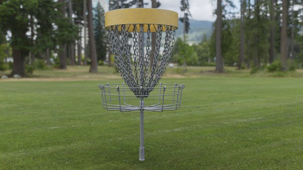 3d disc golf basket