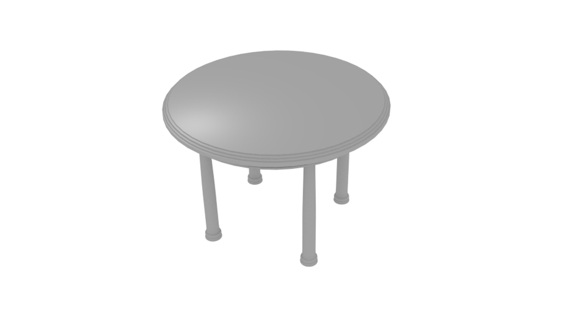 Circle Table Model - TurboSquid 1345587