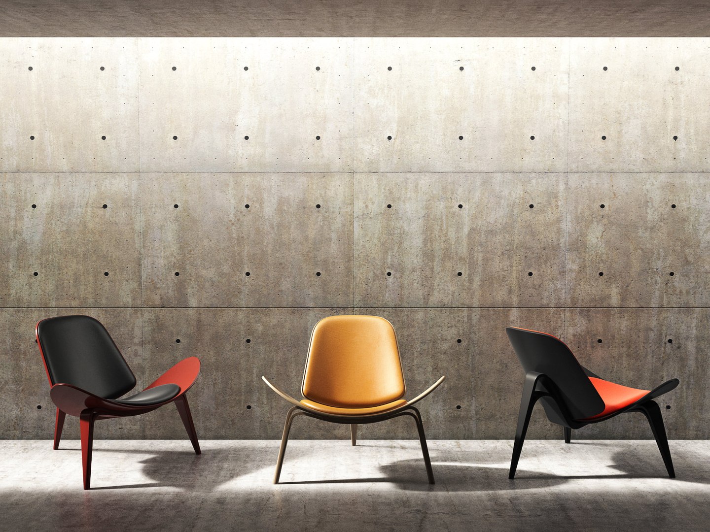 3D Ch07 Shell Chair Model - TurboSquid 1162885