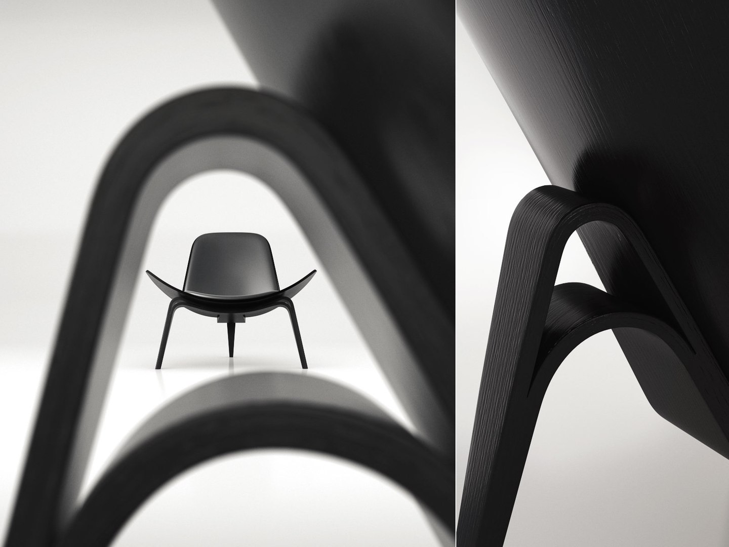 3D Ch07 Shell Chair Model - TurboSquid 1162885