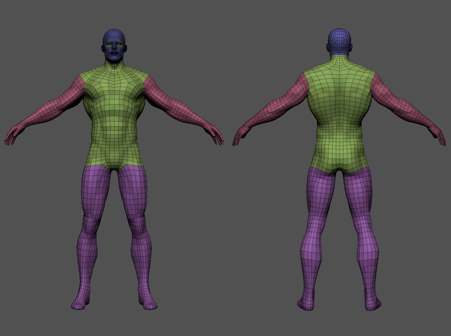 Set Male Female Superhero 3d 3ds
