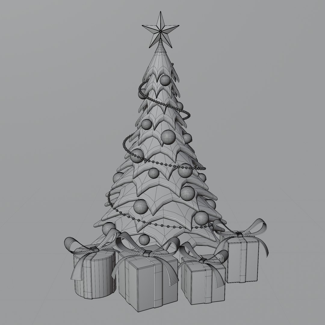 Christmas Tree Cartoon 3D Model - TurboSquid 1663704