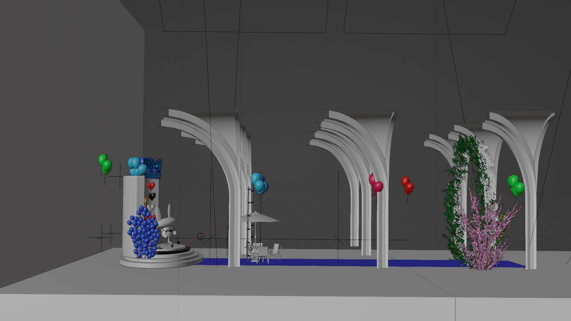 Birthday Stage model - TurboSquid 2163038
