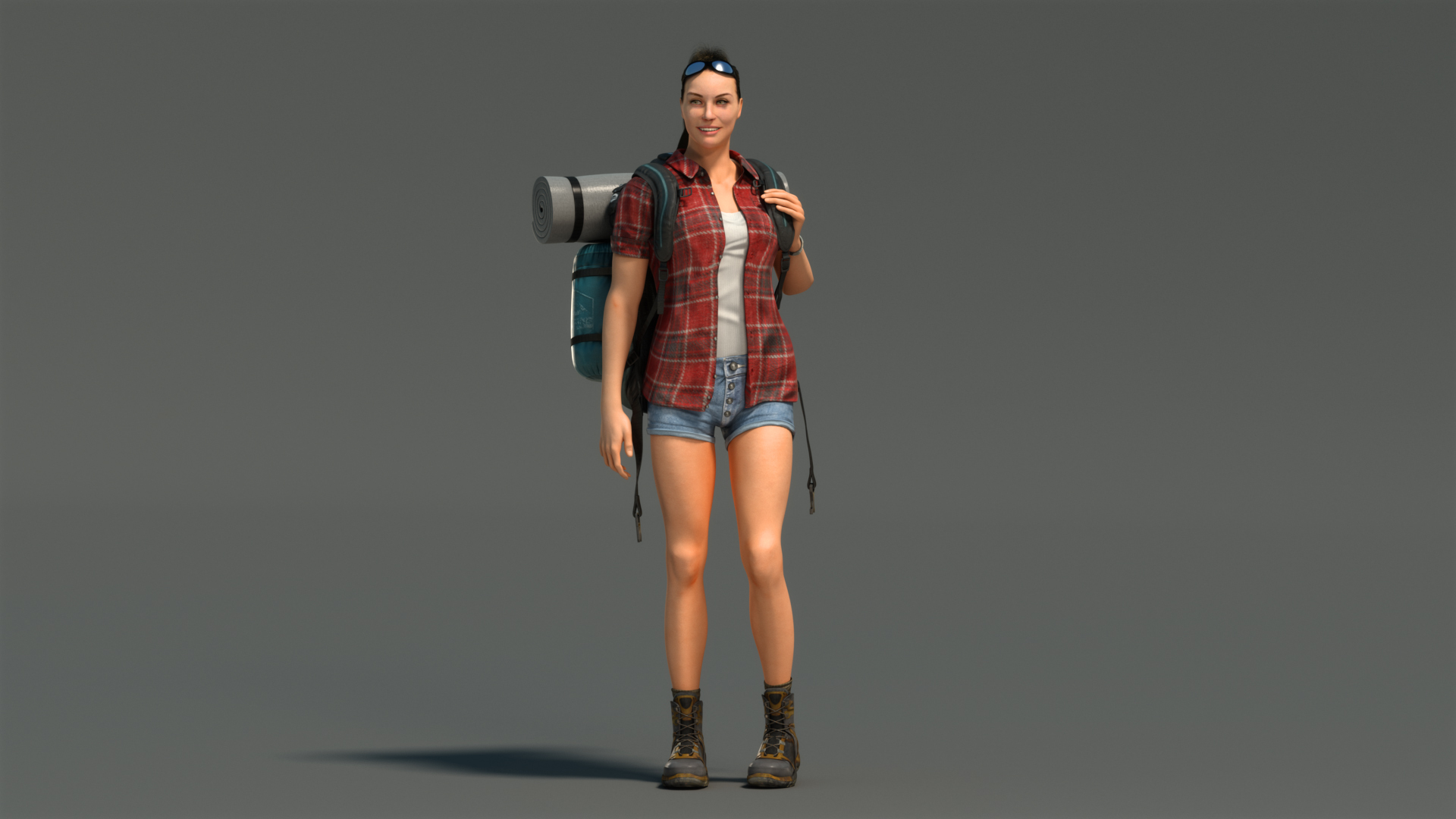 Female Hiker Animated HQ 3D - TurboSquid 1881716