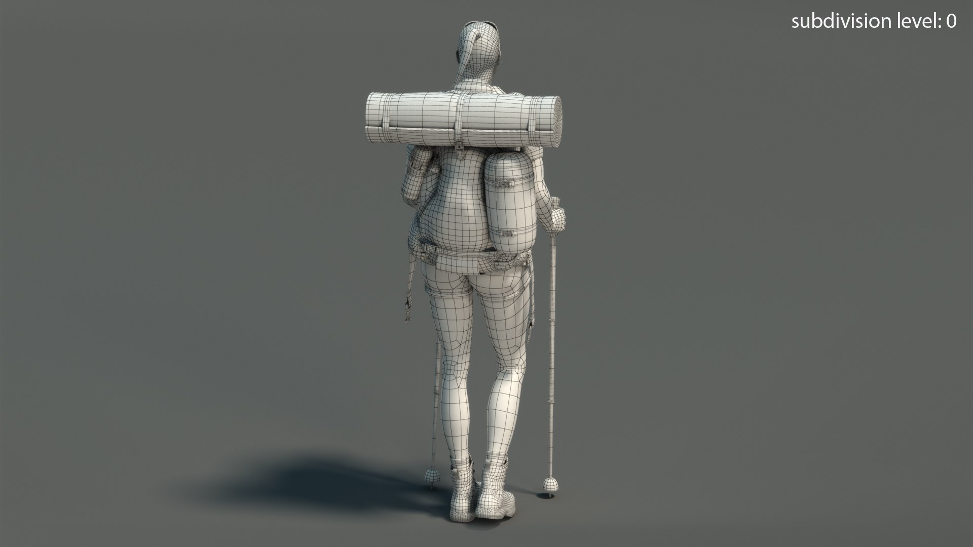 Female Hiker Animated HQ 3D - TurboSquid 1881716