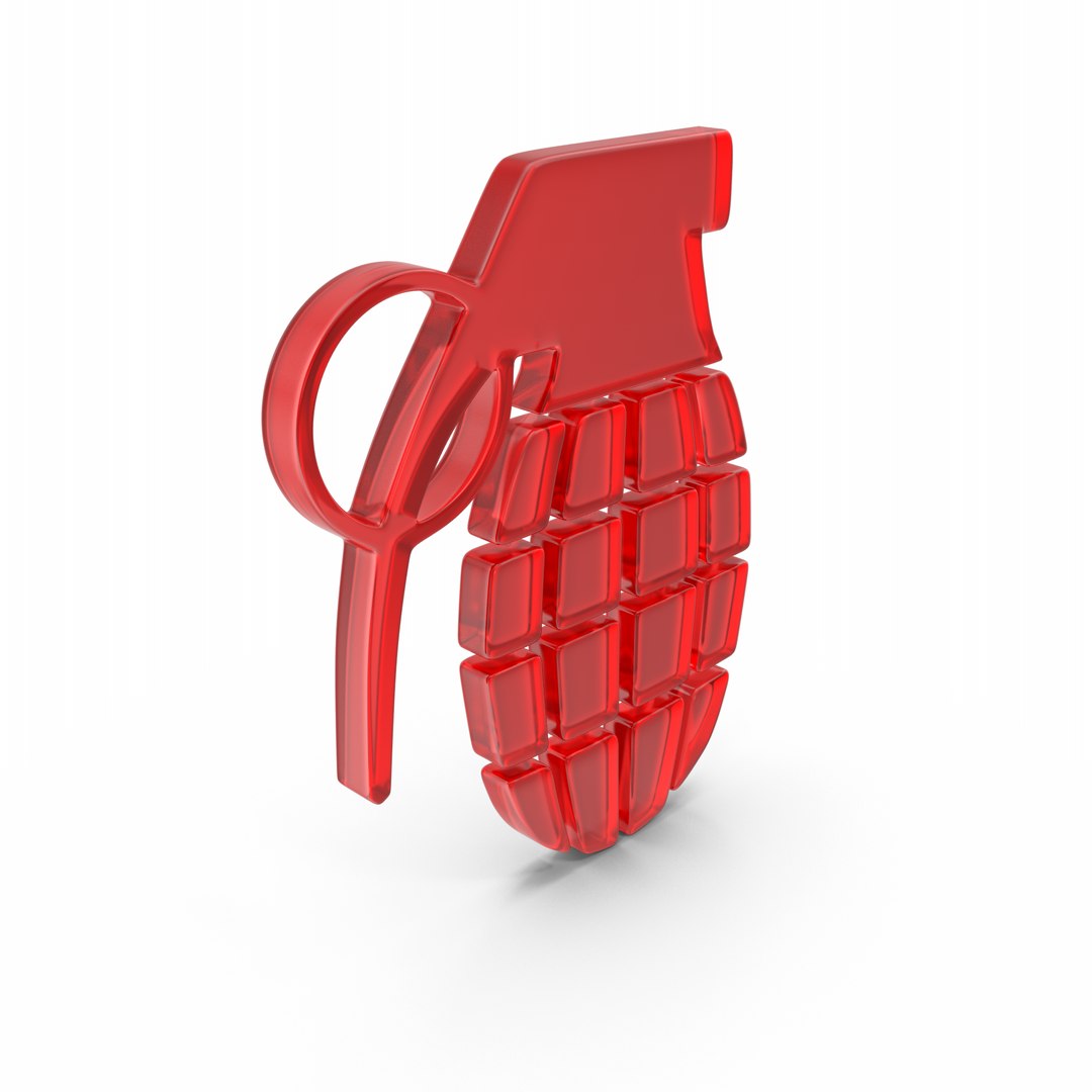3D Grenade Symbol Red - TurboSquid 2320185