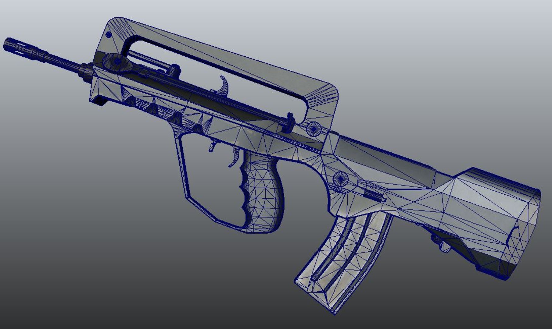 Famas Assault Rifle 3d Model