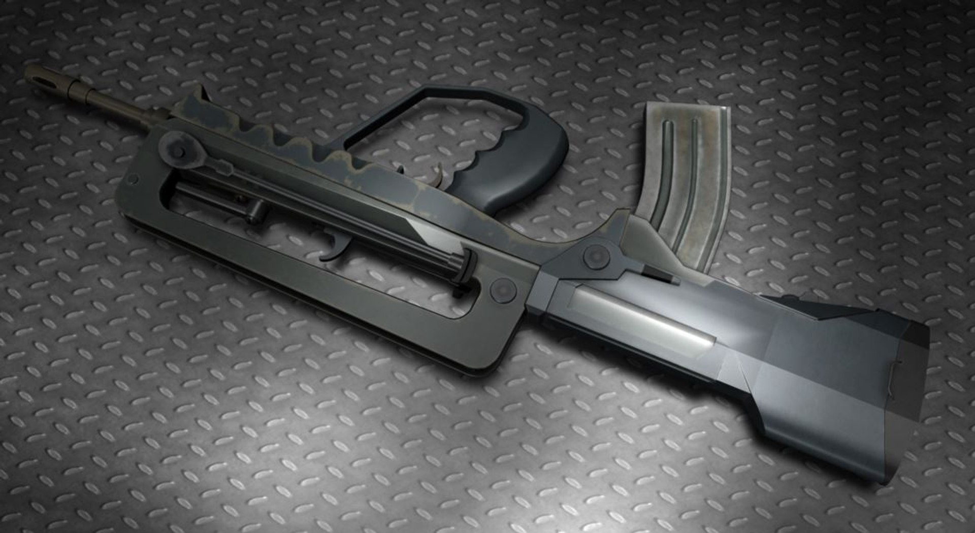 Famas Assault Rifle 3d Model