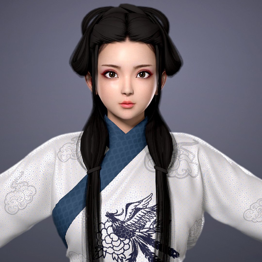 Ancient Chinese Women Ancient Clothing 3D Model - TurboSquid 2202679