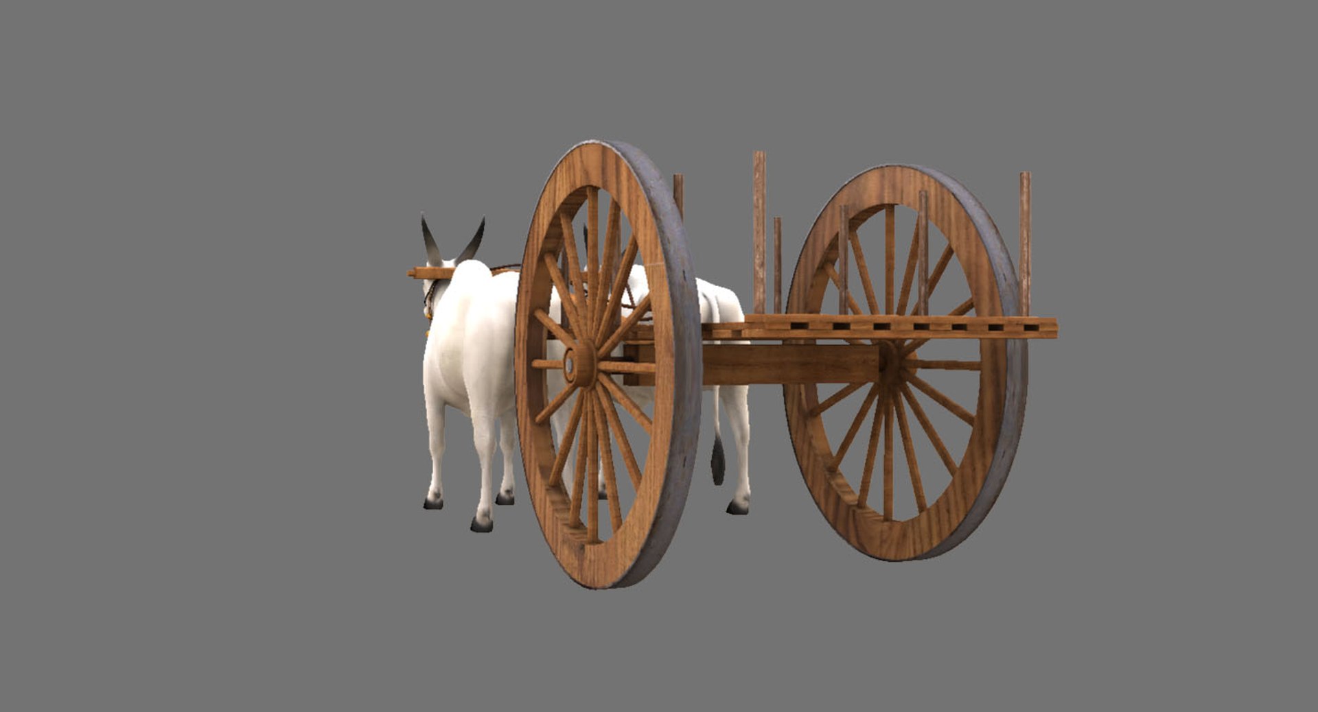 3D Bullock Cart Model - TurboSquid 1482913