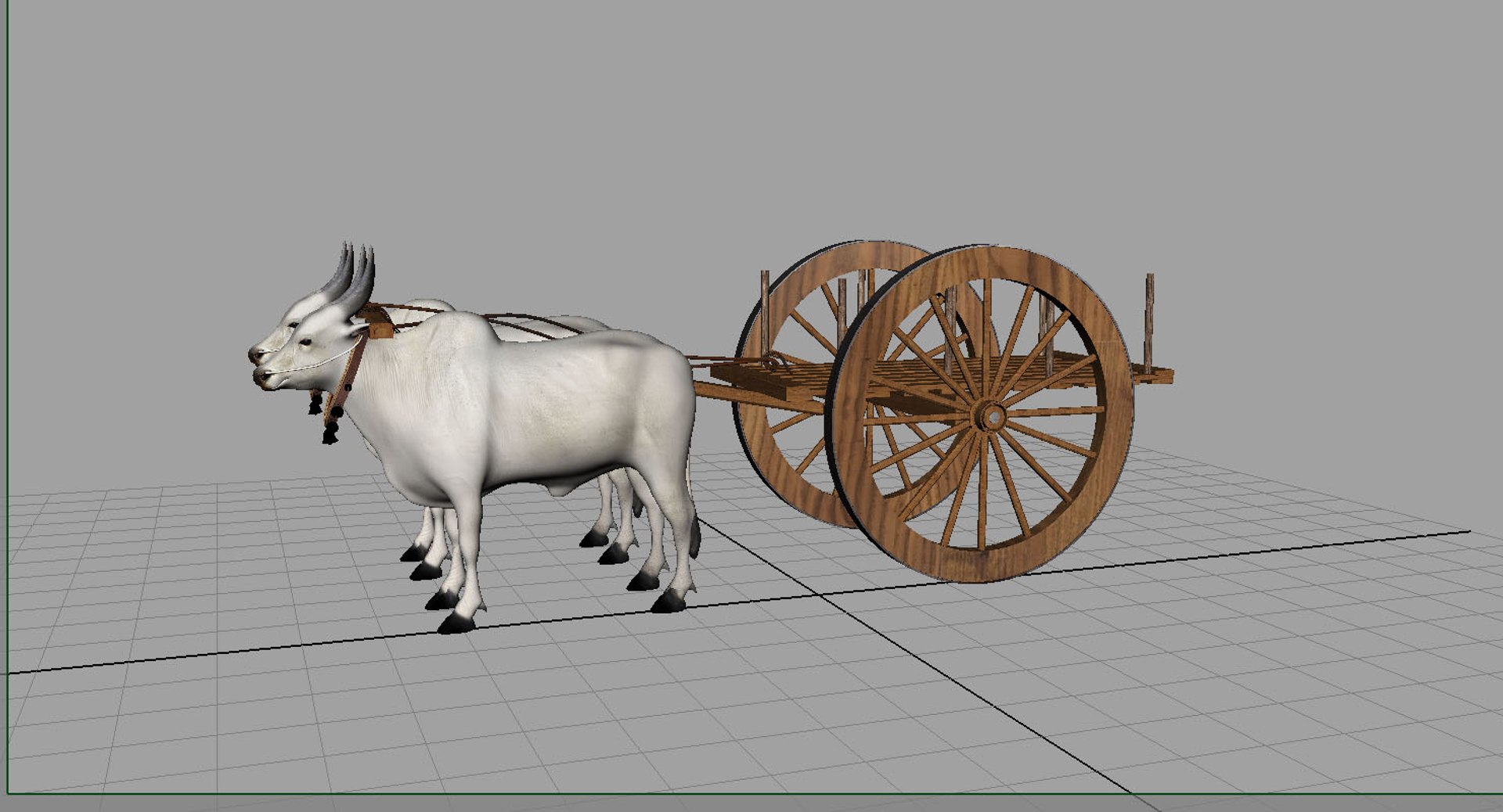 3D Bullock Cart Model - TurboSquid 1482913