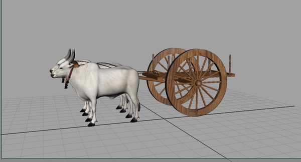 3D bullock cart model - TurboSquid 1482913
