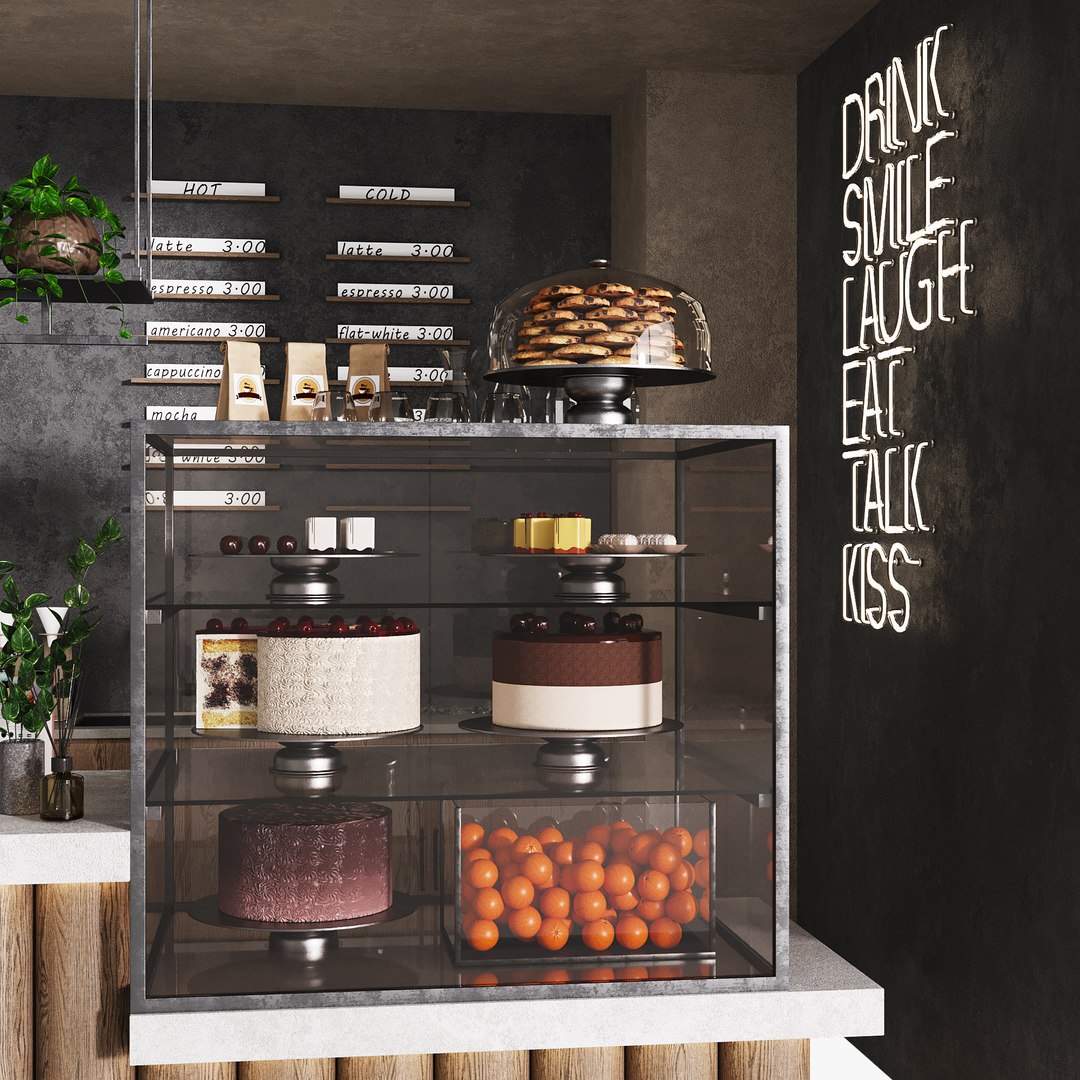 3D Model Coffee Shop 7 - TurboSquid 2252653