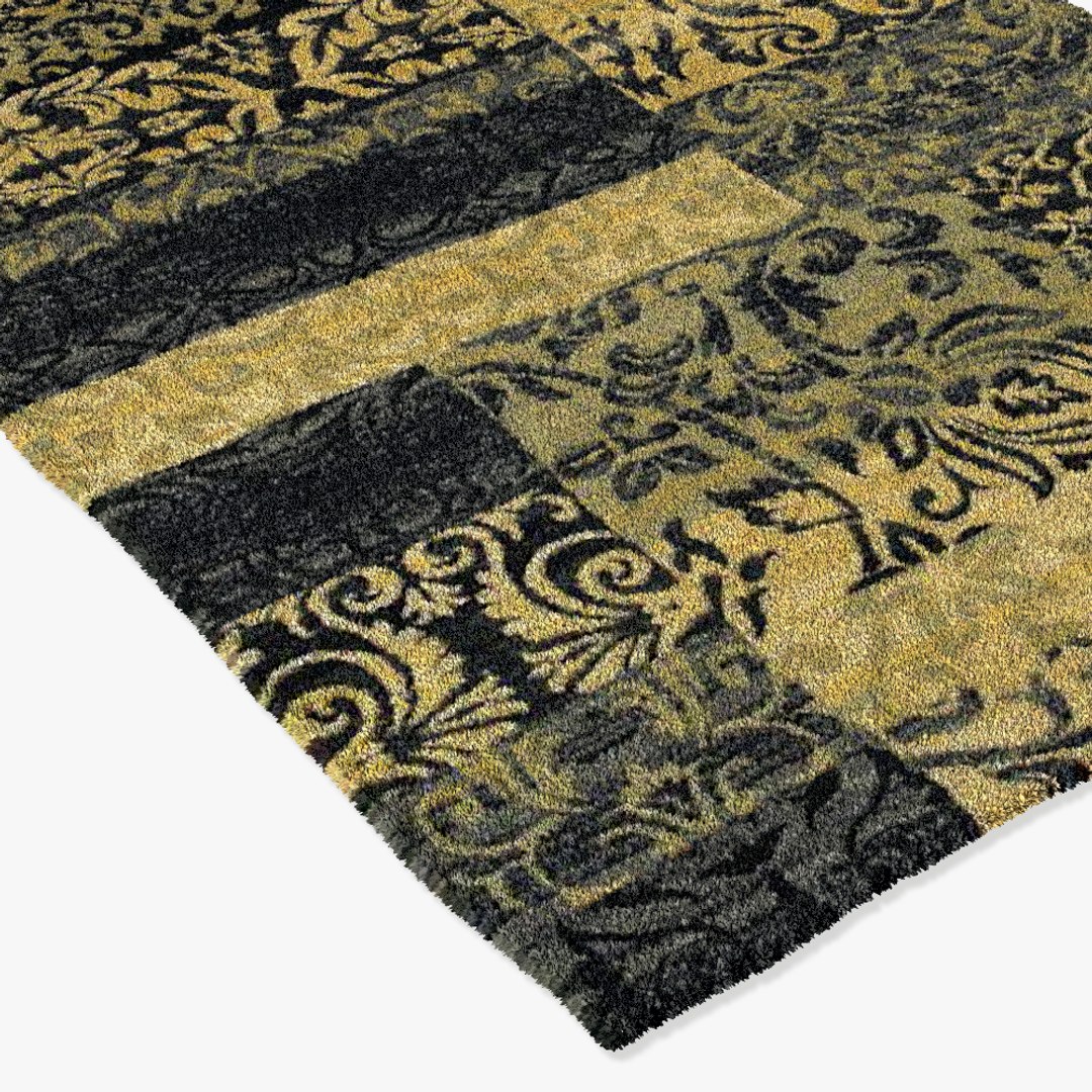 3d model rizzy home rugs multi-colored