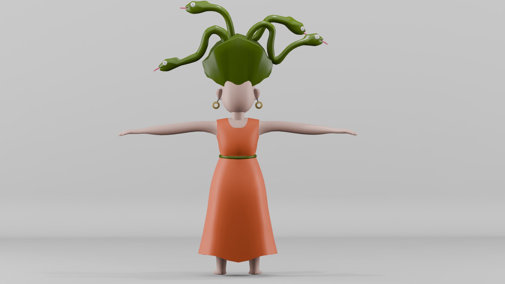 Medusa Cartoon 3D Model - TurboSquid 2304399
