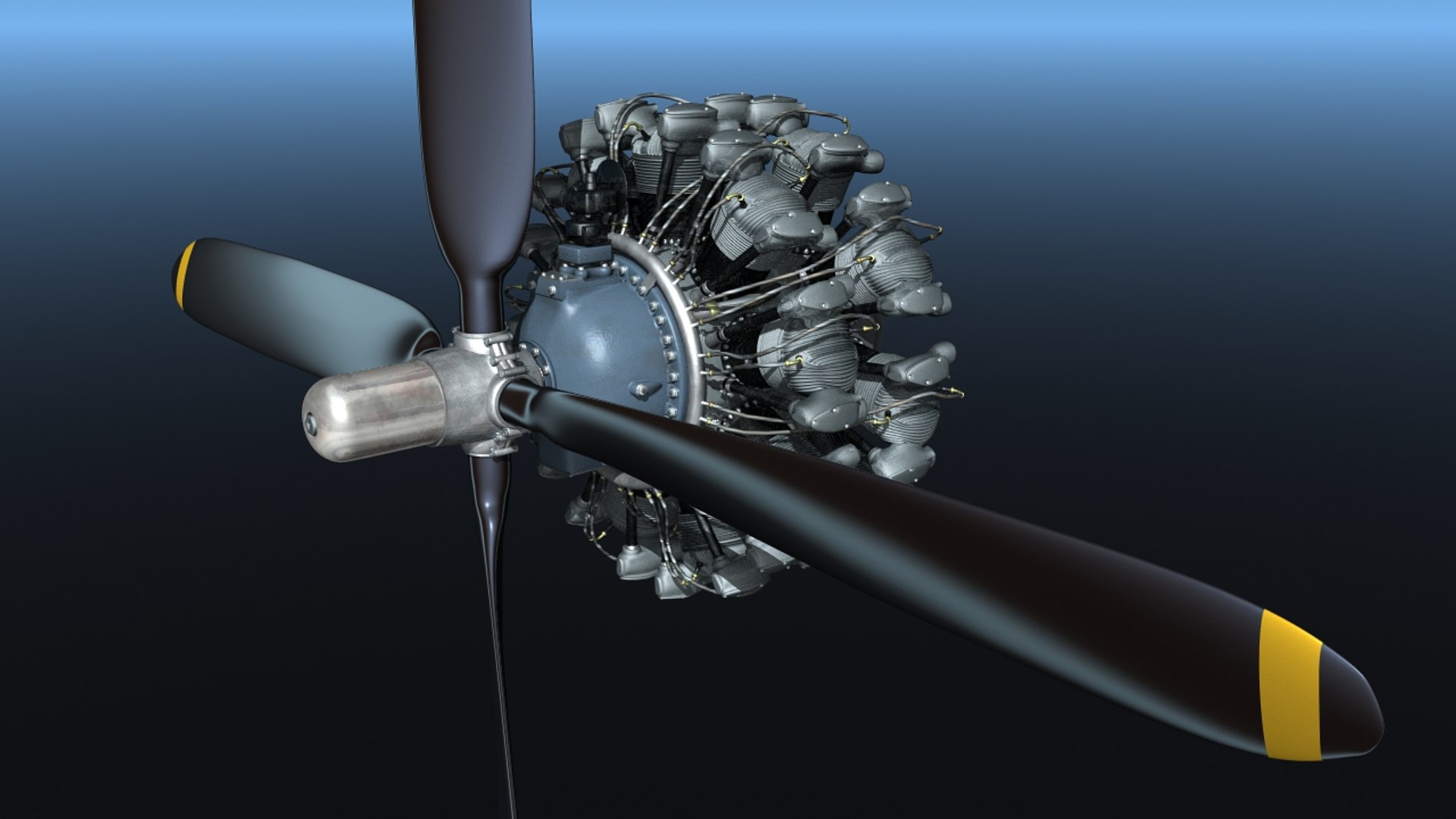 R 2800 Engine Wwii Aircraft 3d Lwo