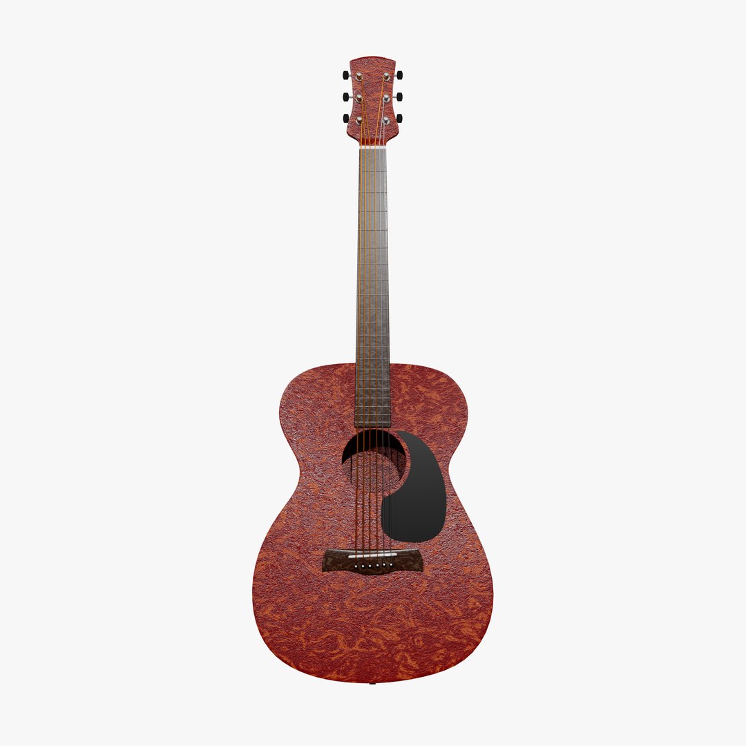 3D Acoustic Guitar - TurboSquid 2014920