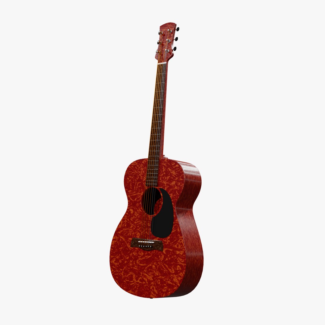 3D Acoustic Guitar - TurboSquid 2014920