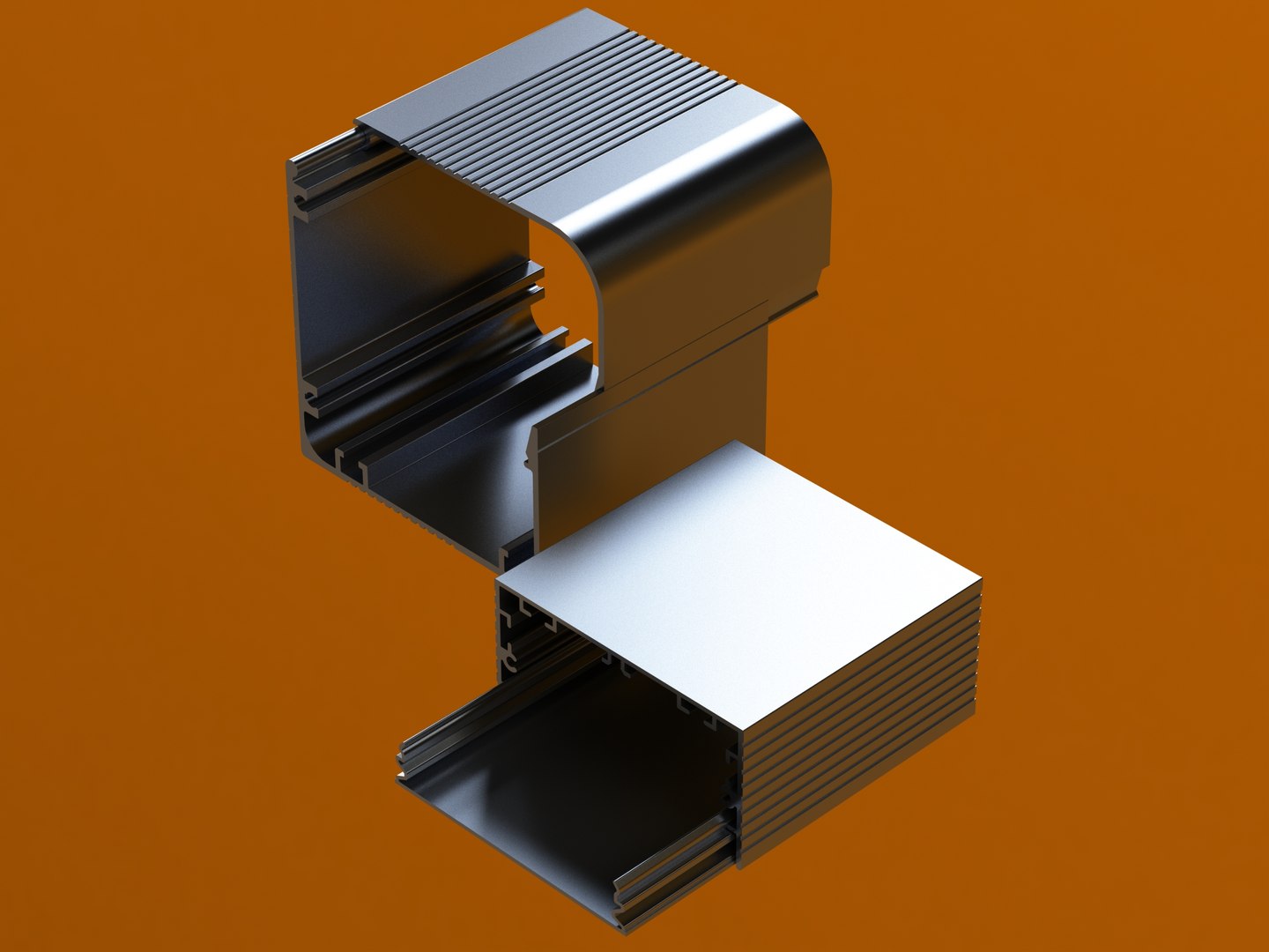 Aluminum Extruded Box Electronic Project Enclosure 3D - TurboSquid 2156922