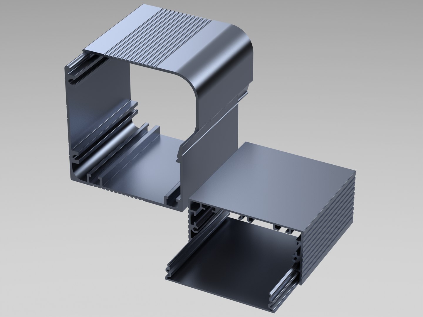 Aluminum Extruded Box Electronic Project Enclosure 3D - TurboSquid 2156922