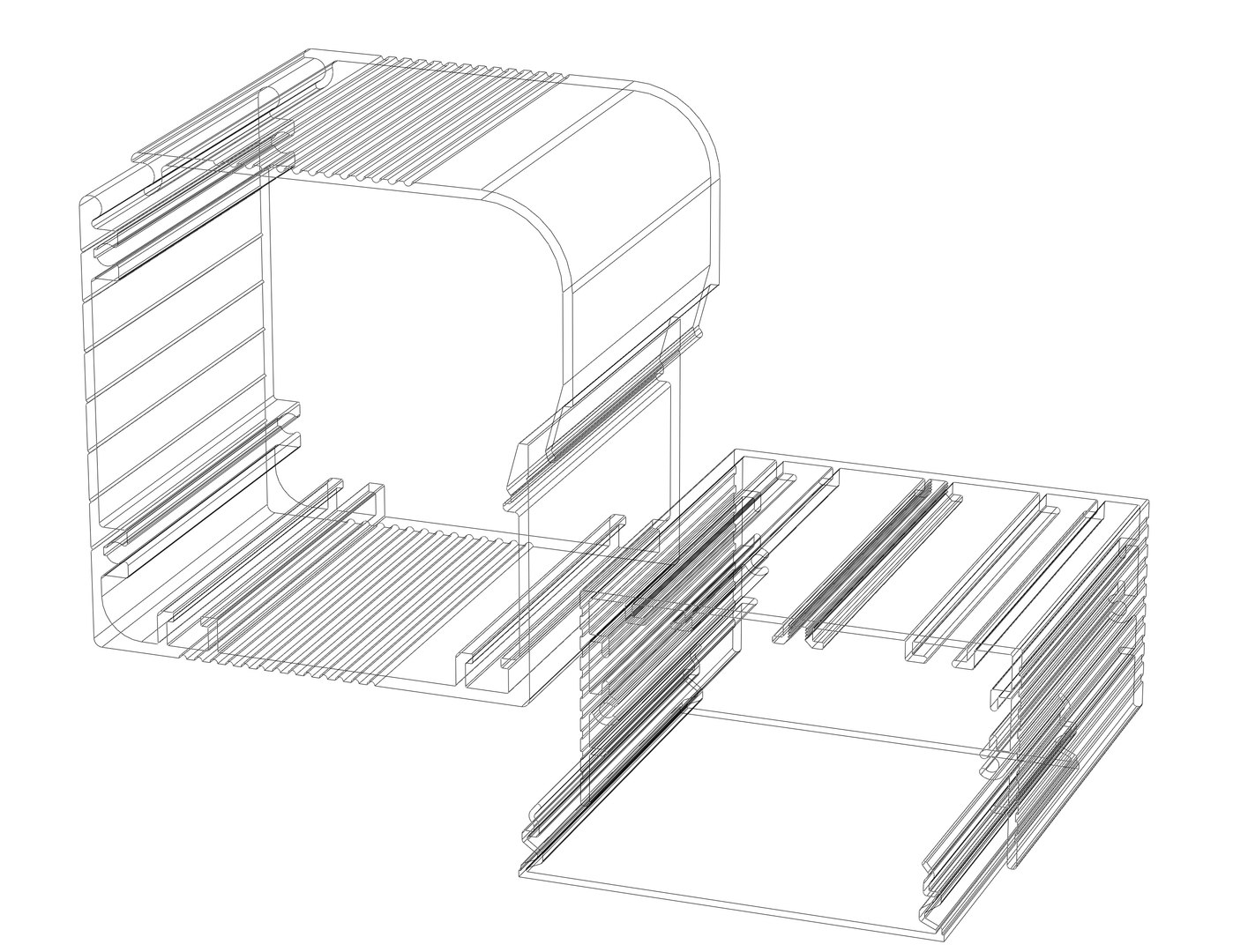 Aluminum Extruded Box Electronic Project Enclosure 3D - TurboSquid 2156922