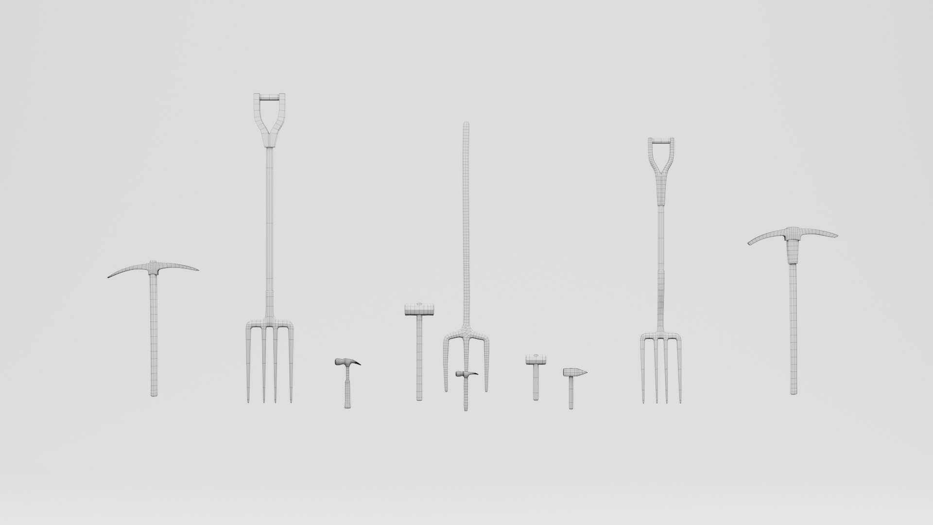 3D Model Low Poly Tools II - TurboSquid 1991370