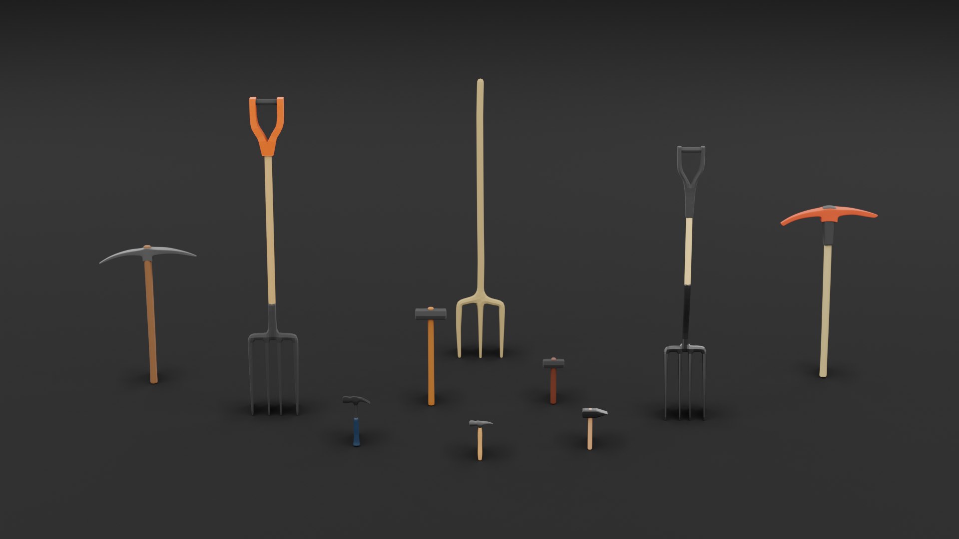 3D Model Low Poly Tools II - TurboSquid 1991370