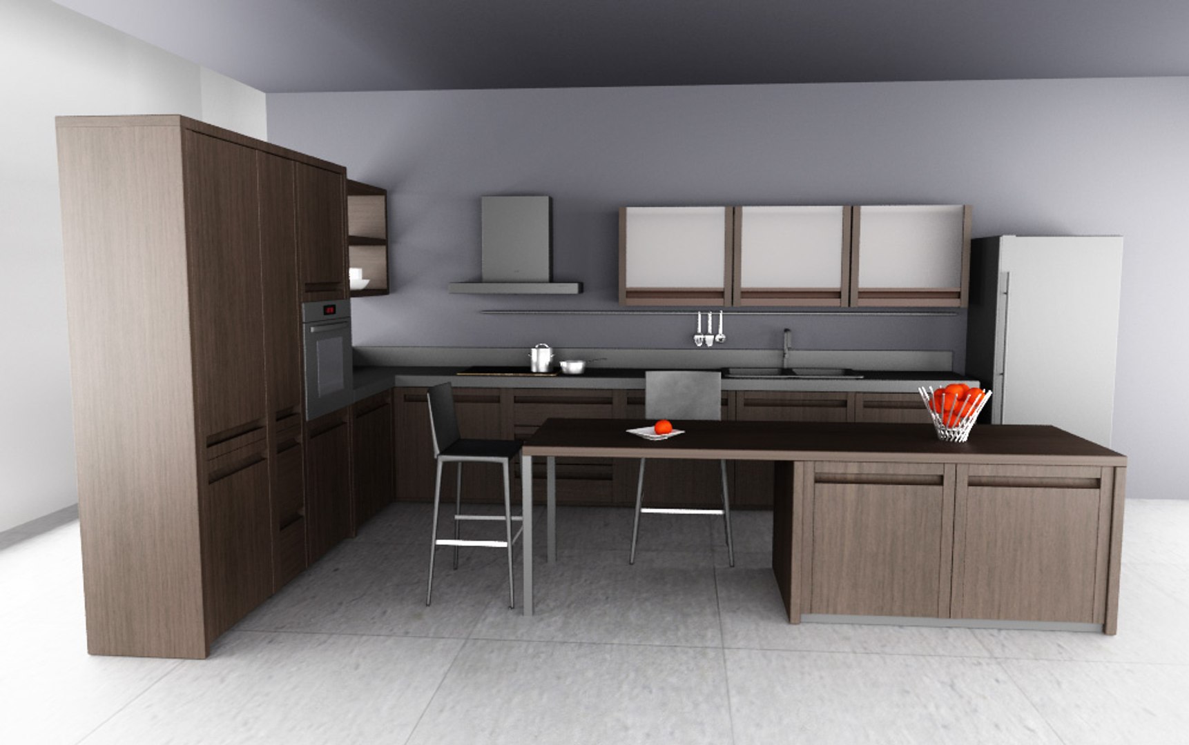 3d kitchen set 02 model