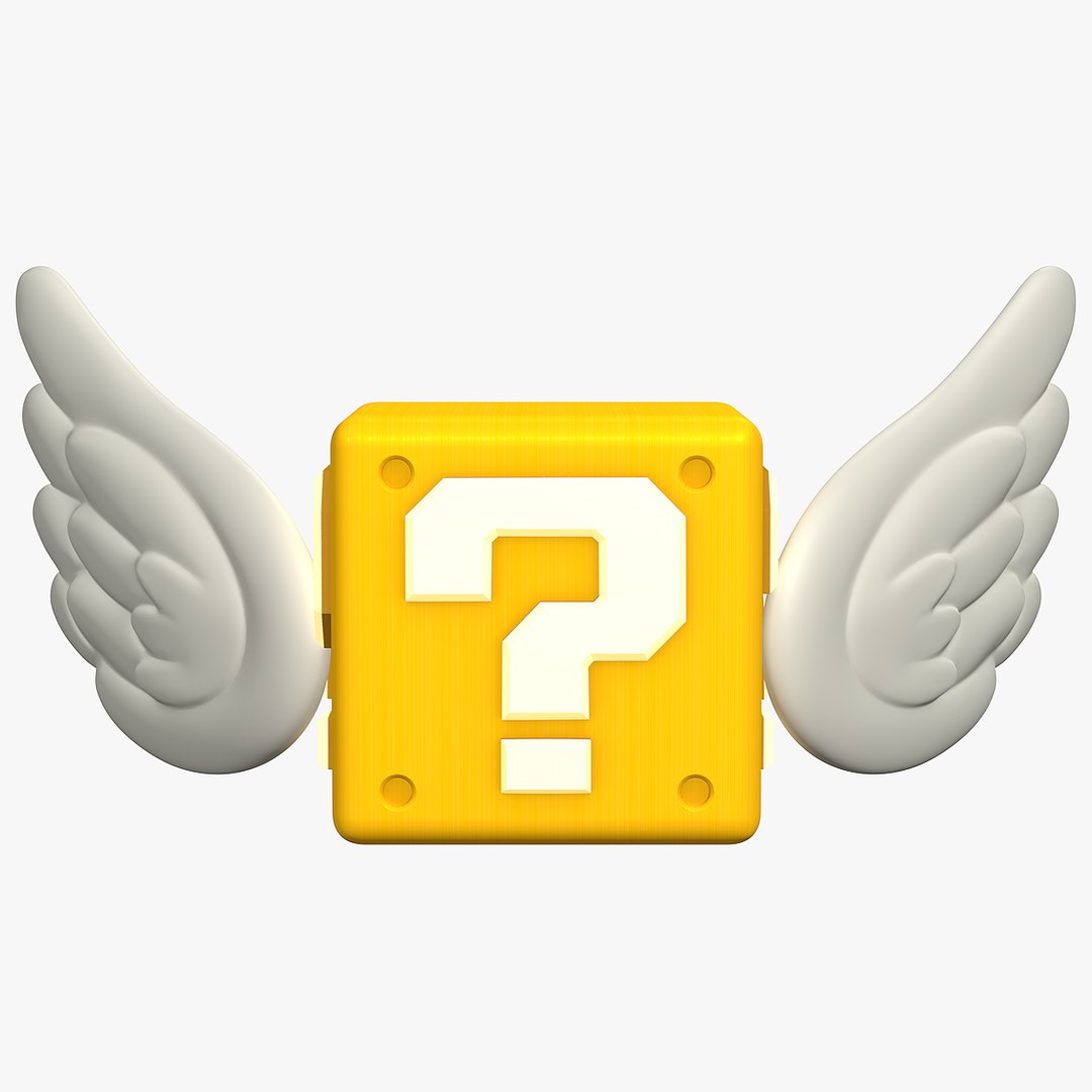 Flying Question Block Super Mario 3D model - TurboSquid 2055696