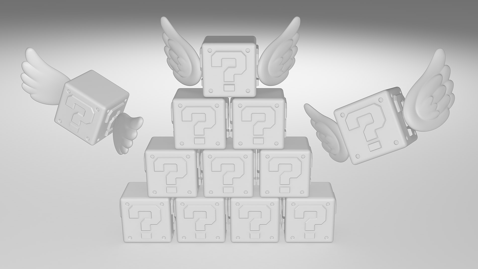 Flying Question Block Super Mario 3D Model - TurboSquid 2055696